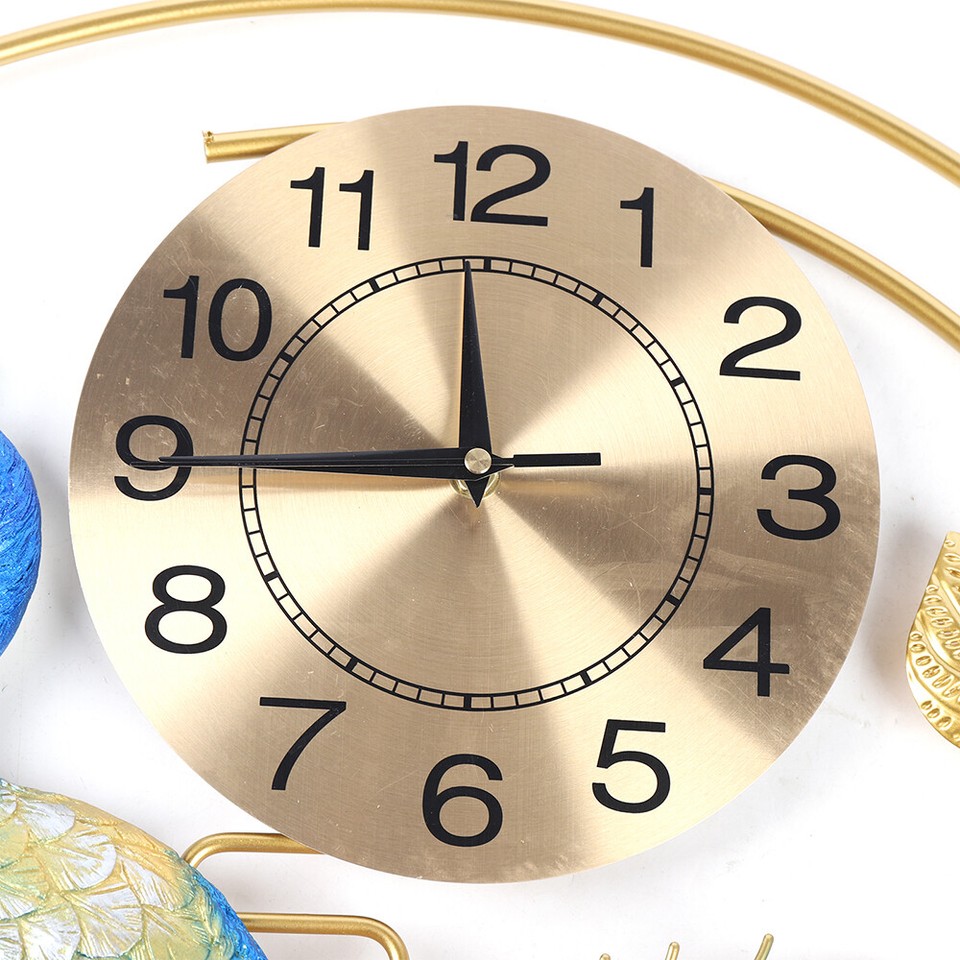 36.6" Luxury Large Wall Clock 3D Metal Living Room Wall Watch Decor USA ...