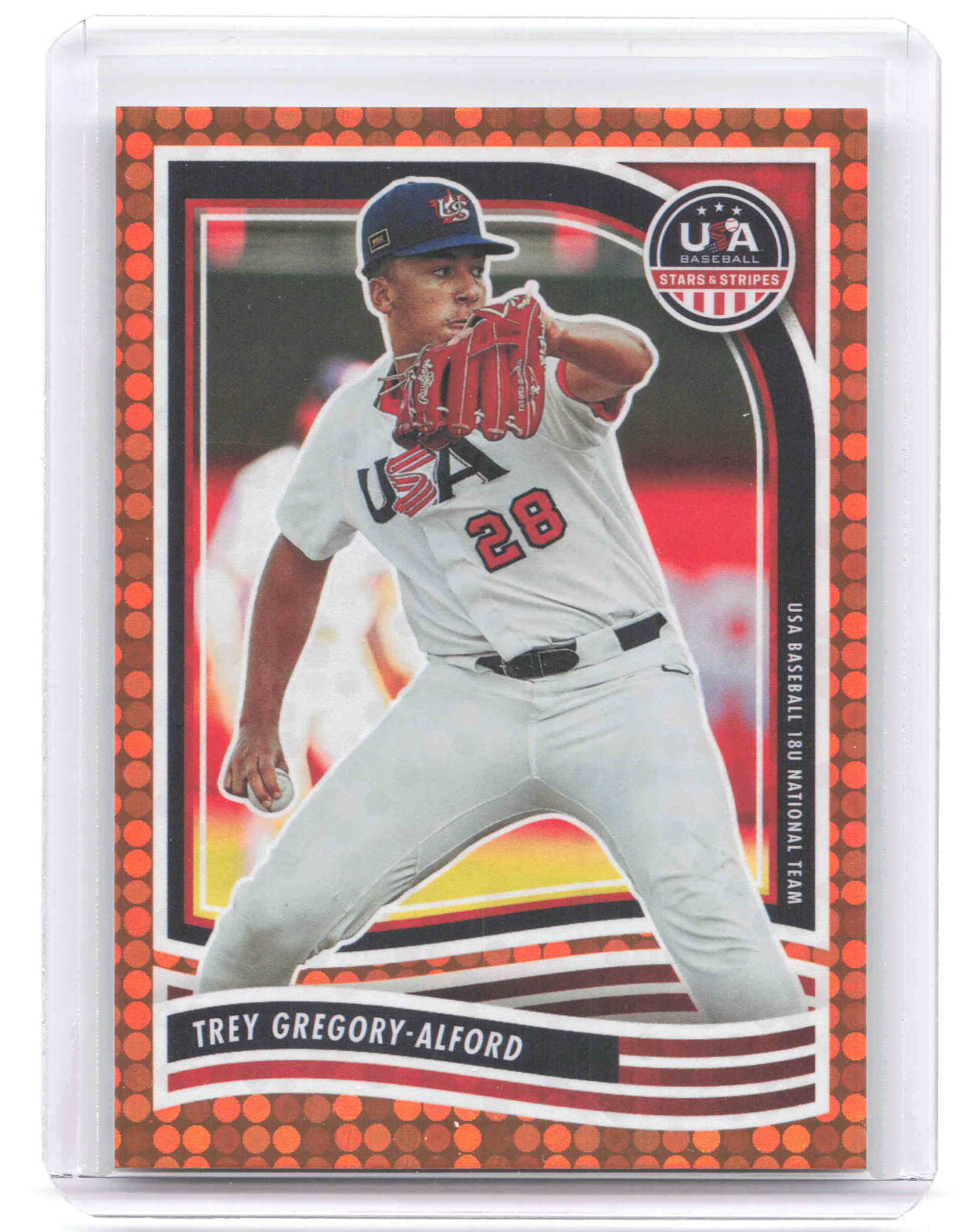 2024 Panini Stars & Stripes #3 Trey Gregory-Alford Orange Disco #25/75 ...