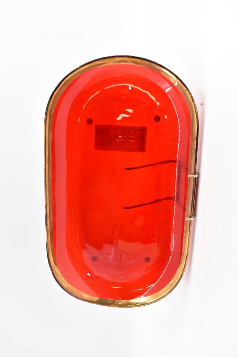 Tray Glass Red Golden 36x21 CM | eBay