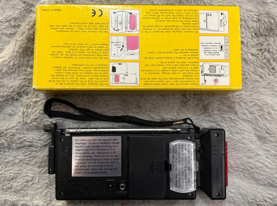 open box dynamo DC-10 Rechargeable Radio 4 Power Sources Battery/DC ...