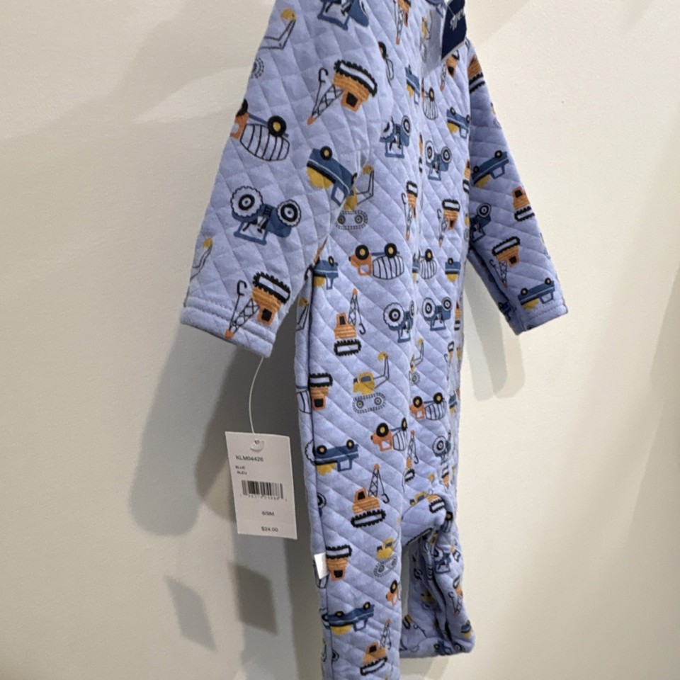 Koalababy Construction Vehicle Quilted Footed Coverall One-Piece Blue 6 ...