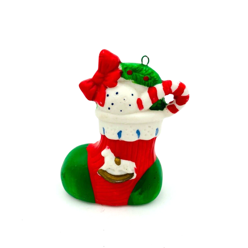Christmas Minature Ceramic Stocking Ornament! | eBay