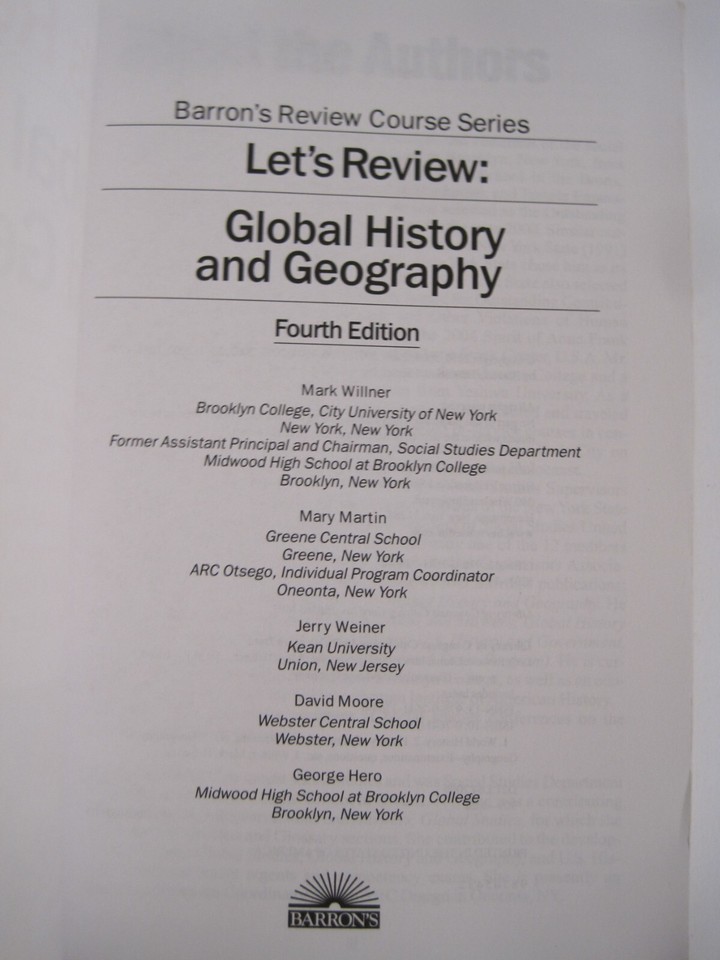 Let's Review Global History and Geography, 4th Ed. by Willner, Mark (SC ...