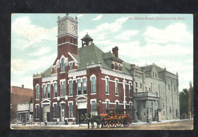 JUNCTION CITY KANSAS OPERA HOUSE THEATRE DOWNTOWN VINTAGE POSTCARD | eBay