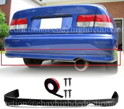 Fit for 99-00 Honda Civic 2dr 4dr Bumper TR PU Rear Lip Splitter ...