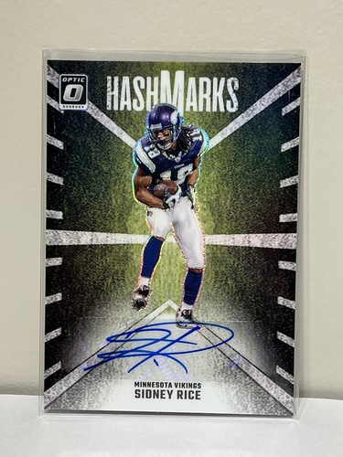 2024 Donruss Optic Football Sidney Rice Hashmarks Autograph Vikings | eBay
