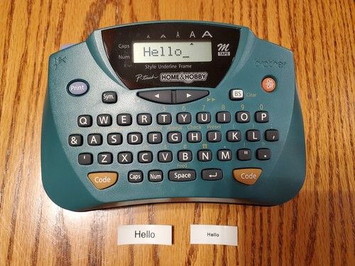 Brother Label Maker PT-65 Green P-Touch Portable Pro Uses M Tape Labels ...