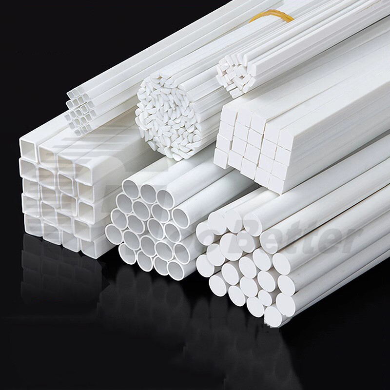 ABS Round Hollow Square Rod Tube Styrene Plastic Pipe DIY Model Crafts ...