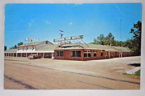 Route 66 Postcard Southern View Motel Restaurant Springfield Illinois ...
