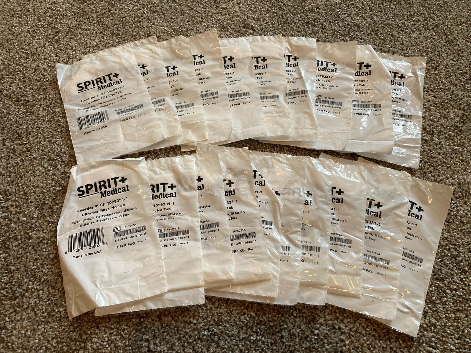 Pack Of 20 Spirit Medical Respironics Ultra Fine Filters Philips System ...