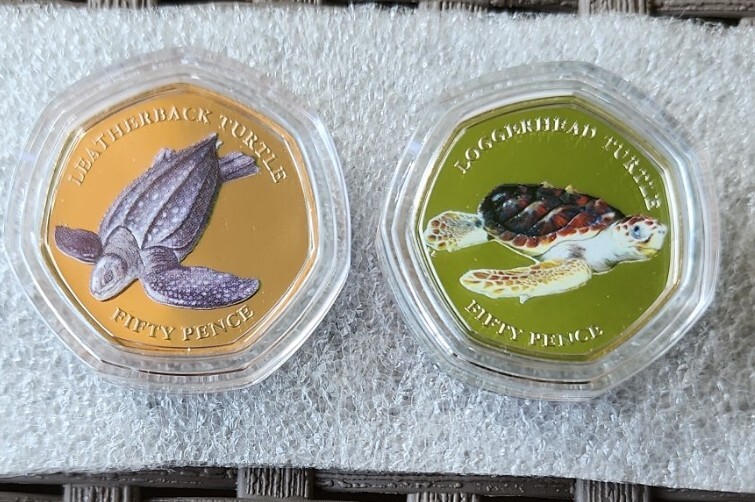 British Indian Ocean Territory 2019 Turtles 50p Series: Complete Set 5 ...