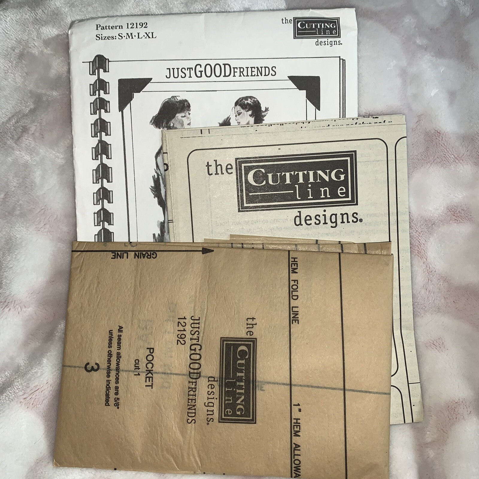 The Cutting Line Designs Pattern 12192 Tunic Top Jacket UC FF Miss Sz S ...