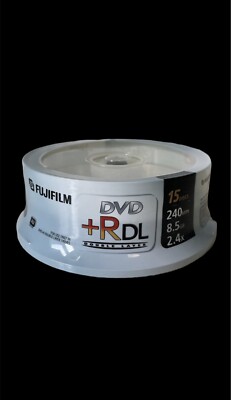 Fuji Fujifilm DVD+R DL Double Layer 8.5 GB 2.4X 240 Minutes 15 Pack ...
