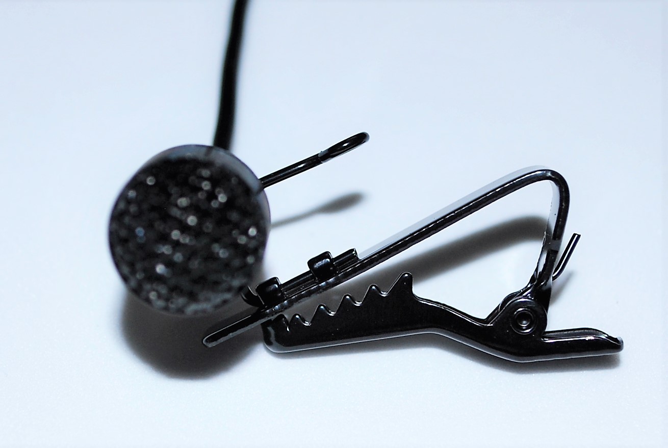 Black Omni-directional Lapel Lavalier Mic for Audio-Technica Metal Mic ...