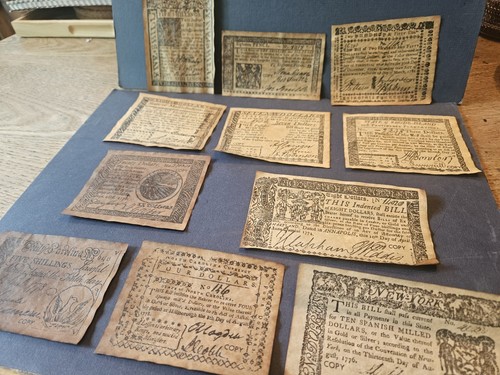 Lot Of 11 Colonial Reproduction Paper Money Pence Shillings Copy | eBay