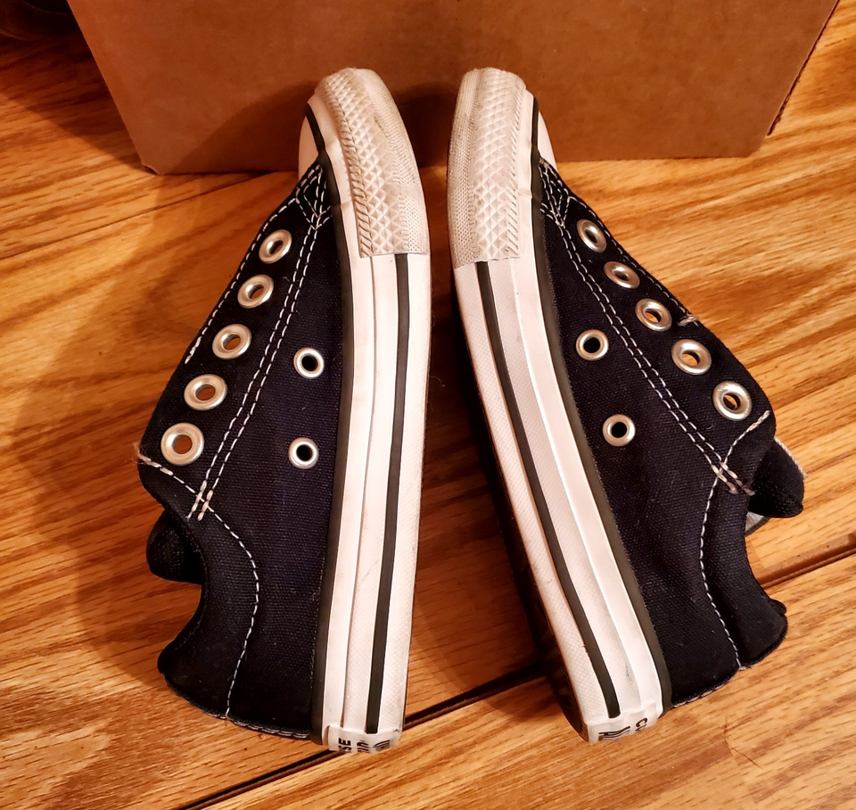 Converse All Star Sneaker Youth 11 Black Laceless Slip On Low Top ...