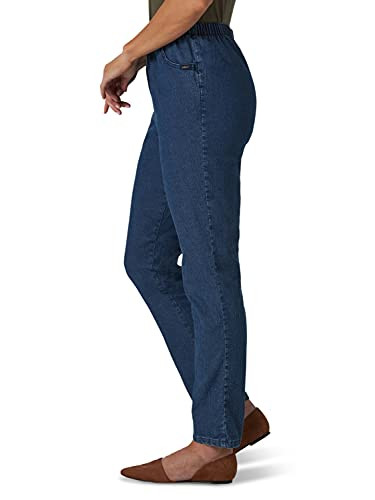 Chic Classic Collection Womens Stretch Elastic Waist 14 Mid Shade Denim ...