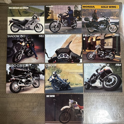 HONDA Lot of 10 Motorcycle Sales Brochures Catalog Vintage Original | eBay