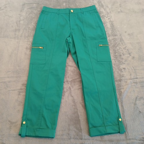 Lemon Way Cargo Pants Womens Size 8 Green Crop 29x23 Mid Rise Cotton ...