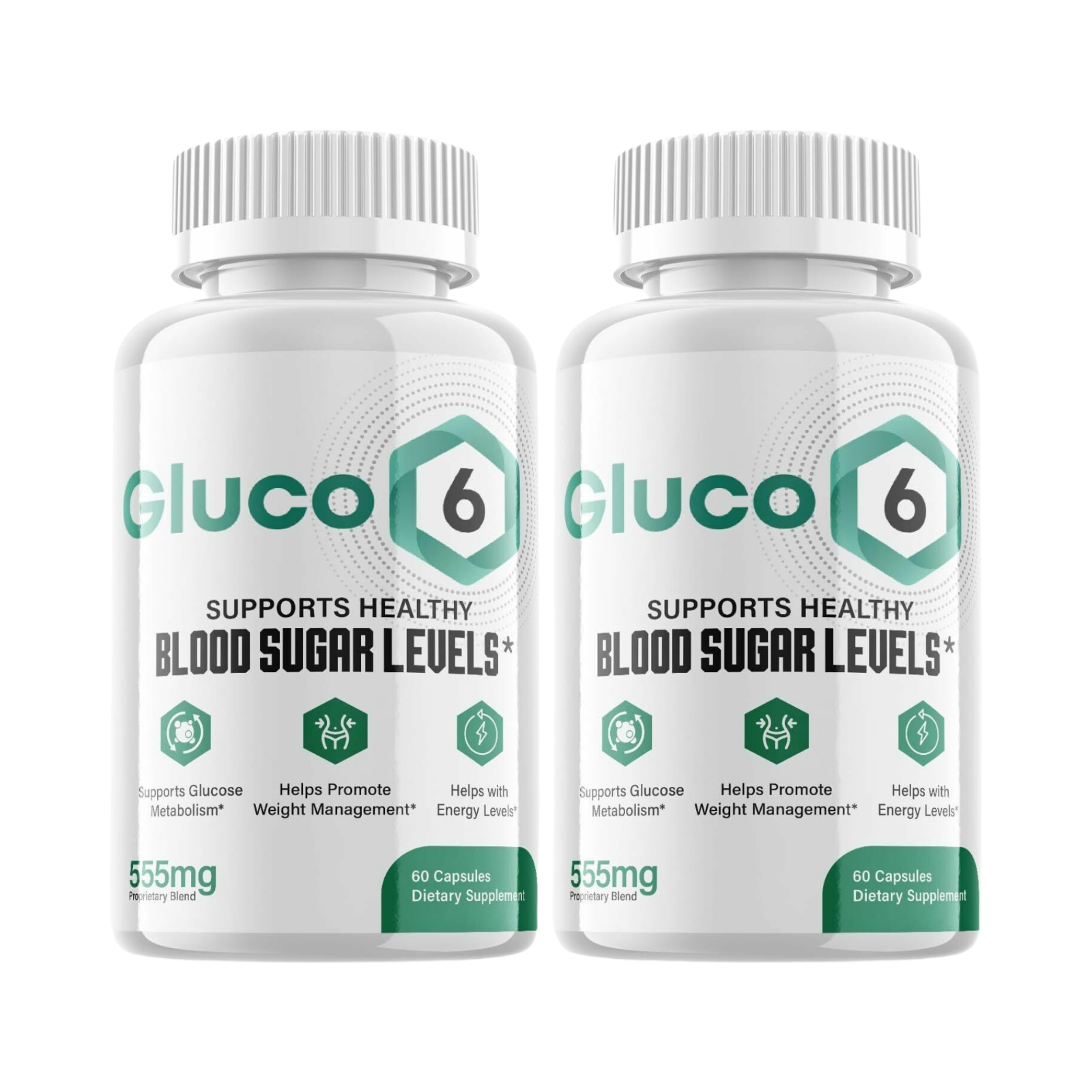 2-Pack Gluco6 Blood Pills - Gluco 6 Supplement For Blood Sugar Support ...