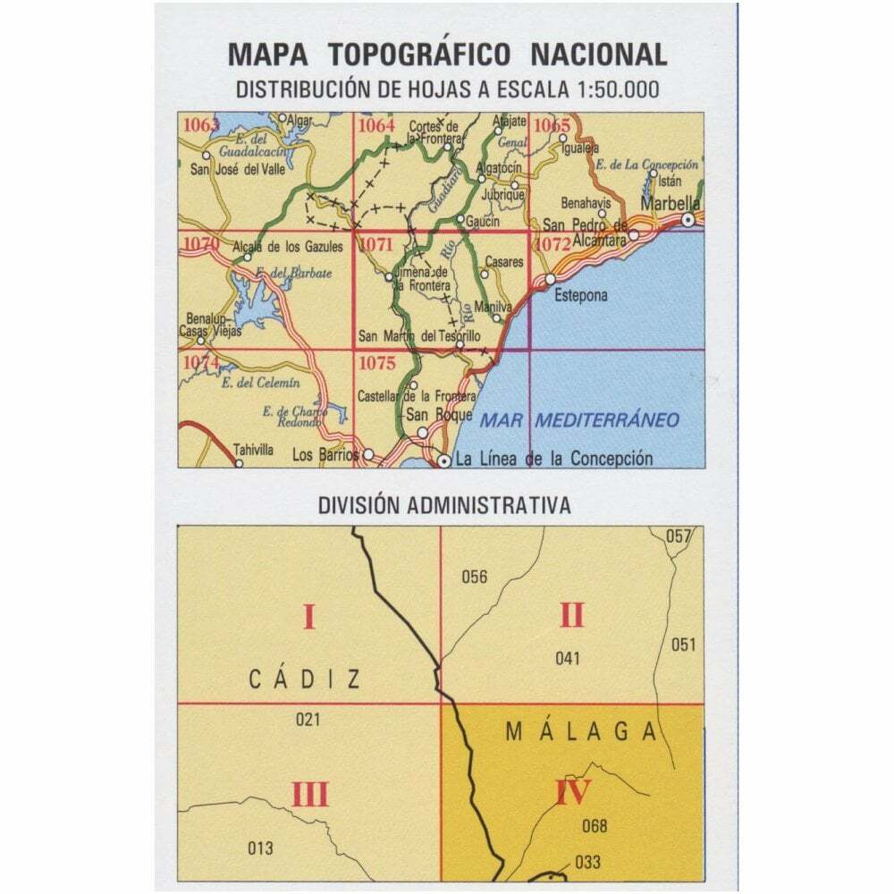 Spain map 1017-IV (1017-4): Manilva hiking walking cycling topographic ...