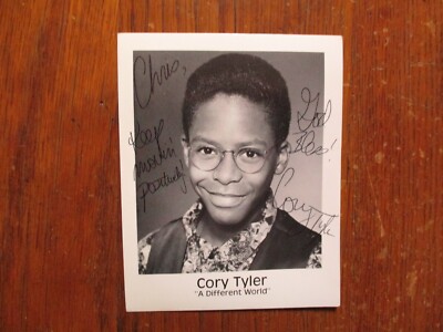 CORY TYLER(A Different World/Beverly Hills 90210)Signed 4 x 5 Black ...