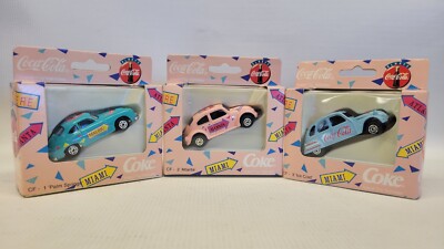 Coca-Cola Set of 3 Diecast Cars by Edocar Netherlands CF-1 CF-2 CF-3 ...