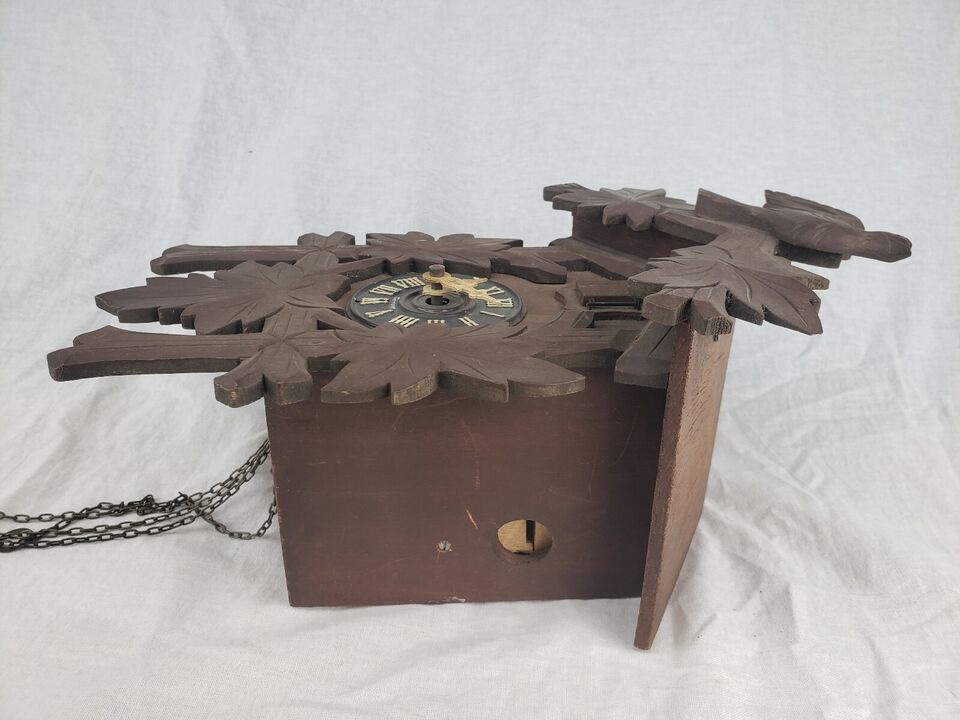 Vintage Antique Black Forest Cuckoo Clock Germany Badufa Bird Topper | eBay