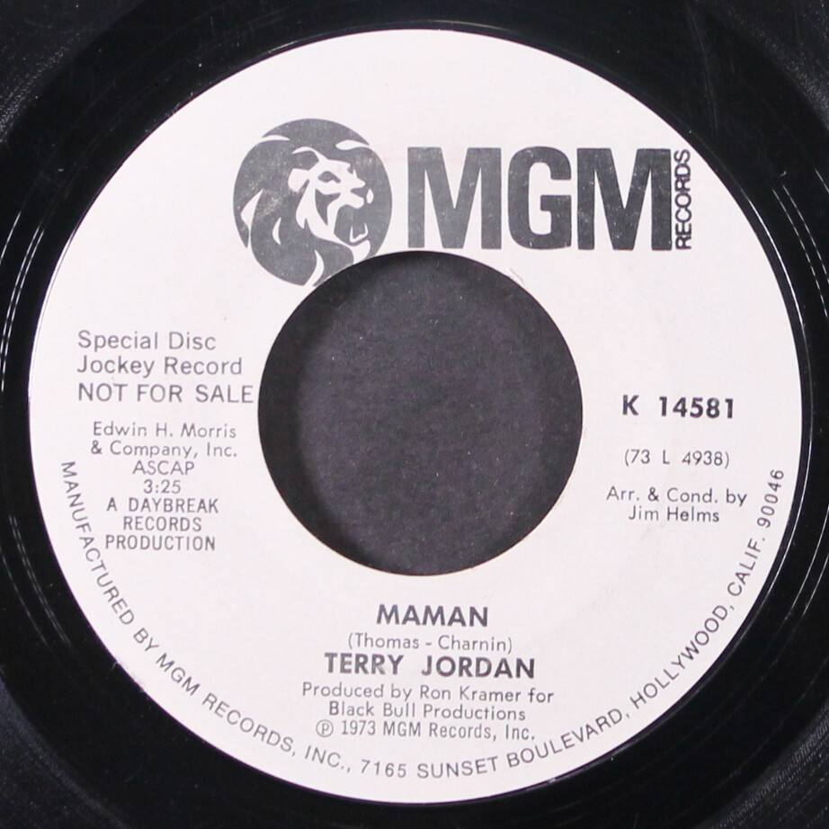 TERRY JORDAN: maman MGM 7" Single 45 RPM | eBay