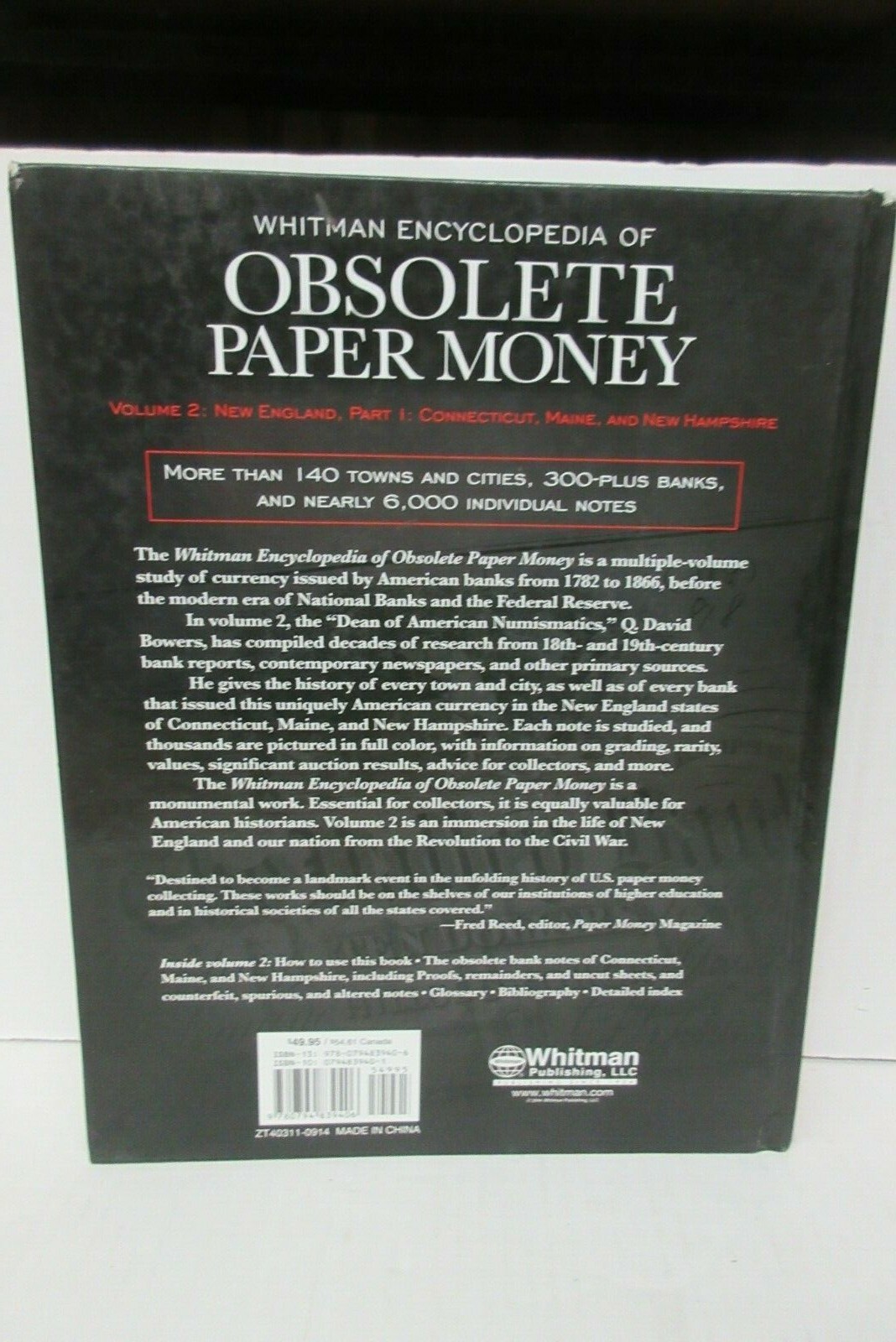 Whitman Encyclopedia of Obsolete Paper Money Vol 2 Pt 1 New England Ct ...