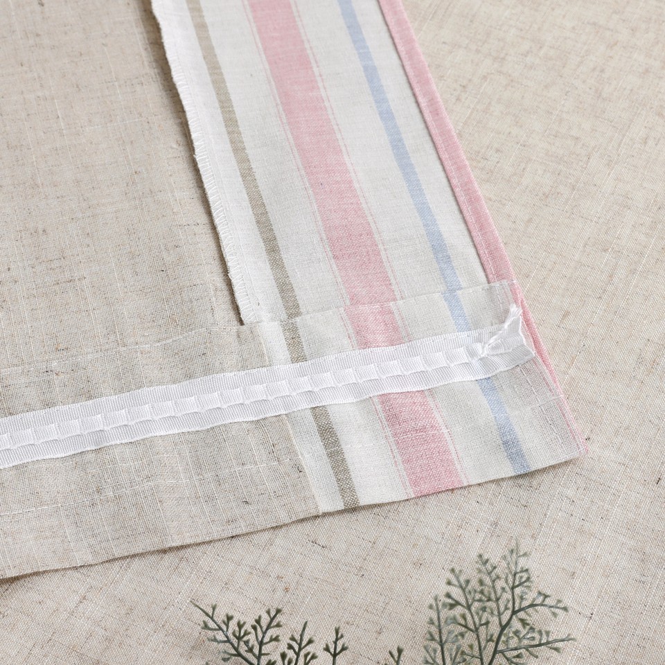 2X Short Curtains Cafe Kitchen Small Flax Net Curtain Valance Window ...