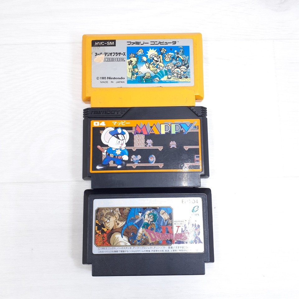 Nintendo original Famicom Console Japan with 6 games & cables HVC-001 ...