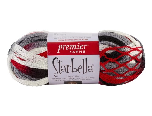 Premier Yarns Starbella Ruffle Mesh Scarf, Collegiate 3.5 oz 33 Yds 100 ...