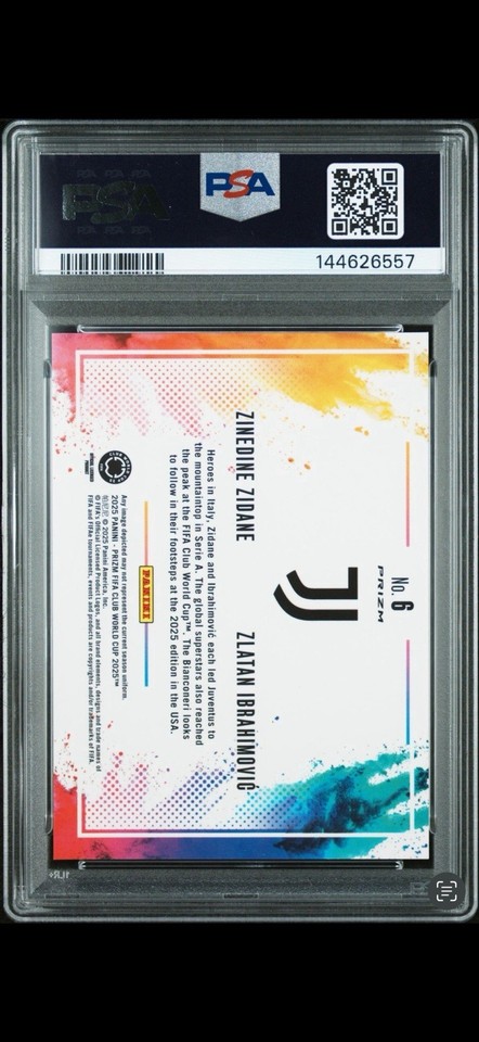 2025 Prizm World Cup Zidane & Ibrahimovic Duel Color Blast Case Hit ...
