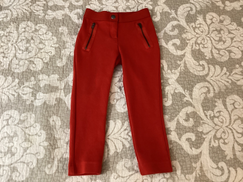 JCrew Crewcuts Girl 3 Stretch Red Straight Leg Pants with Front Zip ...