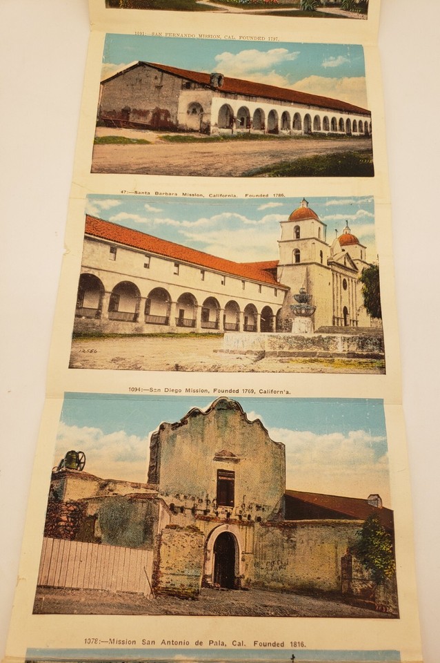 Vintage Souvenir Picture Folder Old Missions of California | eBay