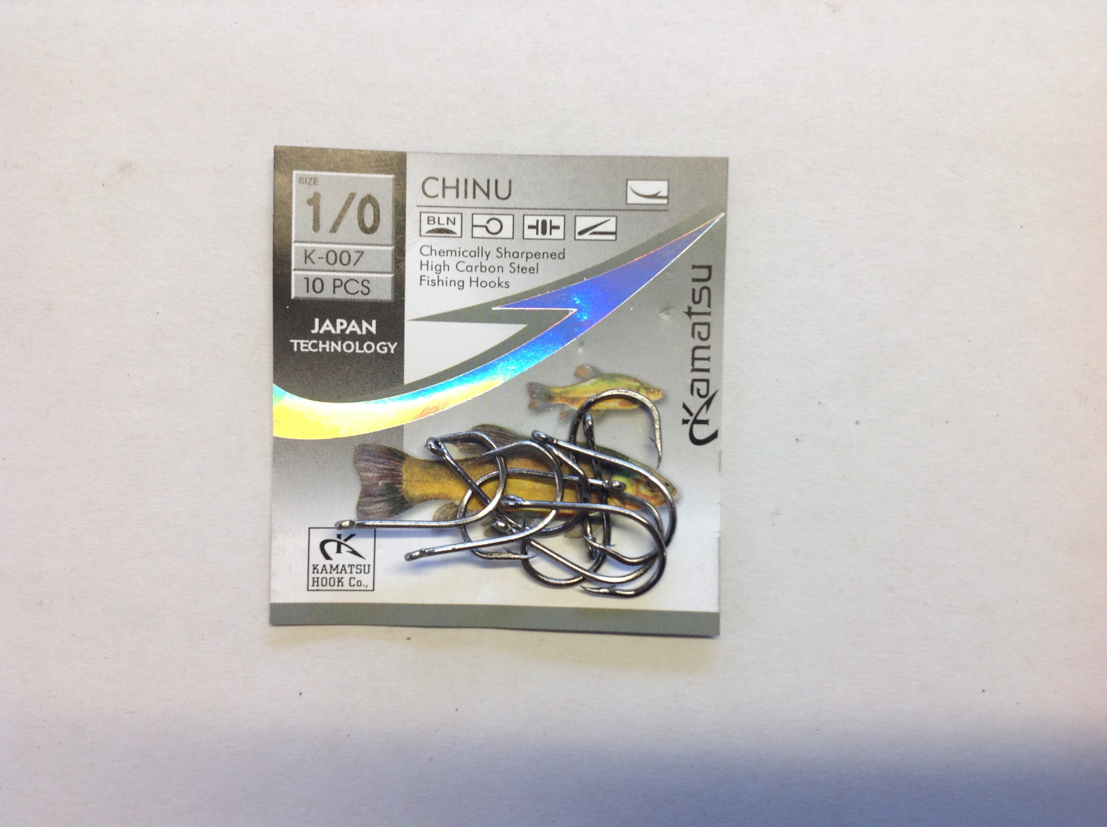 1/0 Kamatsu Chinu hooks Chemically Sharpened Strong Fishing Hooks Packs ...