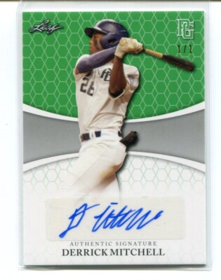 2022 Leaf Perfect Game Derrick Mitchell Rookie Green National Showcase Auto 1/1 | eBay