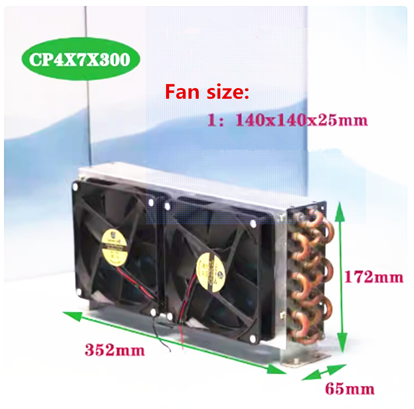 1pcs CP4X7X300 Mini Condenser Mini Radiator Copper Tube Fin Evaporator ...