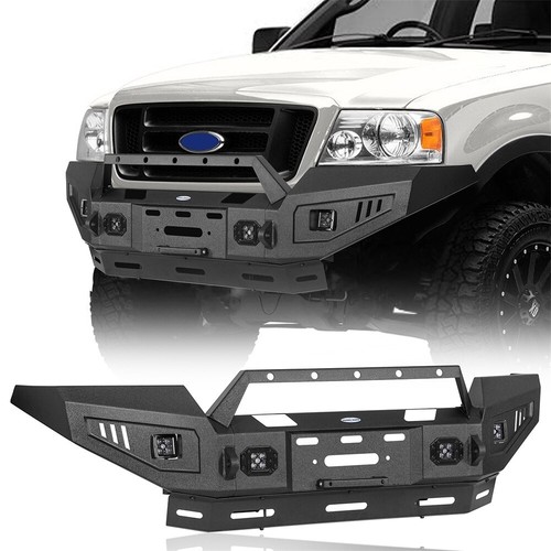 STEEL FRONT BUMPER REPLACEMENT BAR W/LED LIGHTS FIT F-150 2004-2008 ...
