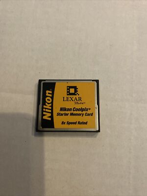 LEXAR MEDIA NIKON COOLPIX STARTER MEMORY CARD (16MB) 8X SPEED E3-3 14 ...