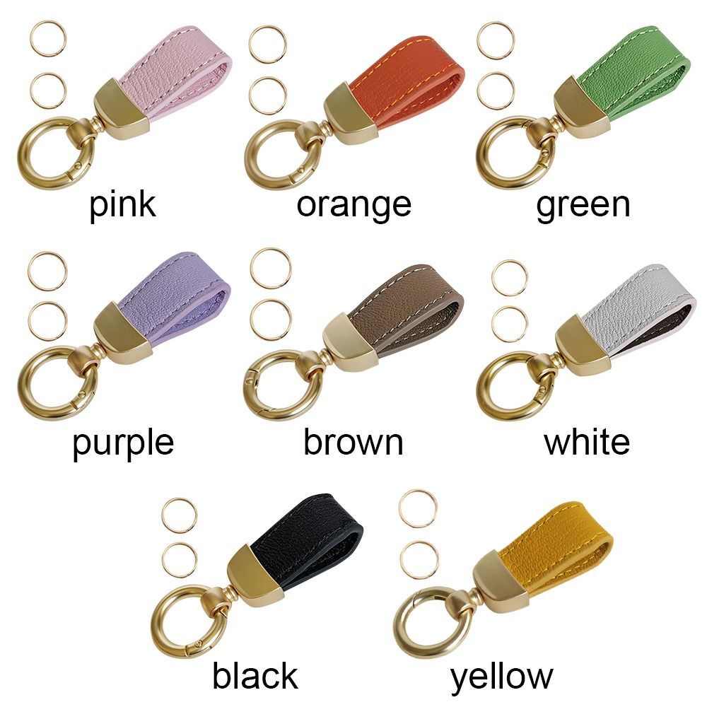 Luxury Car Key Chain Metal Keyring Leather Keychains Sheepskin Key ...