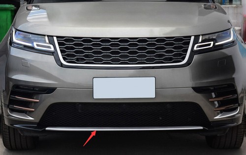 For Range Rover Velar 2018-2022 Silver Steel Front Bumper Lower Strip ...