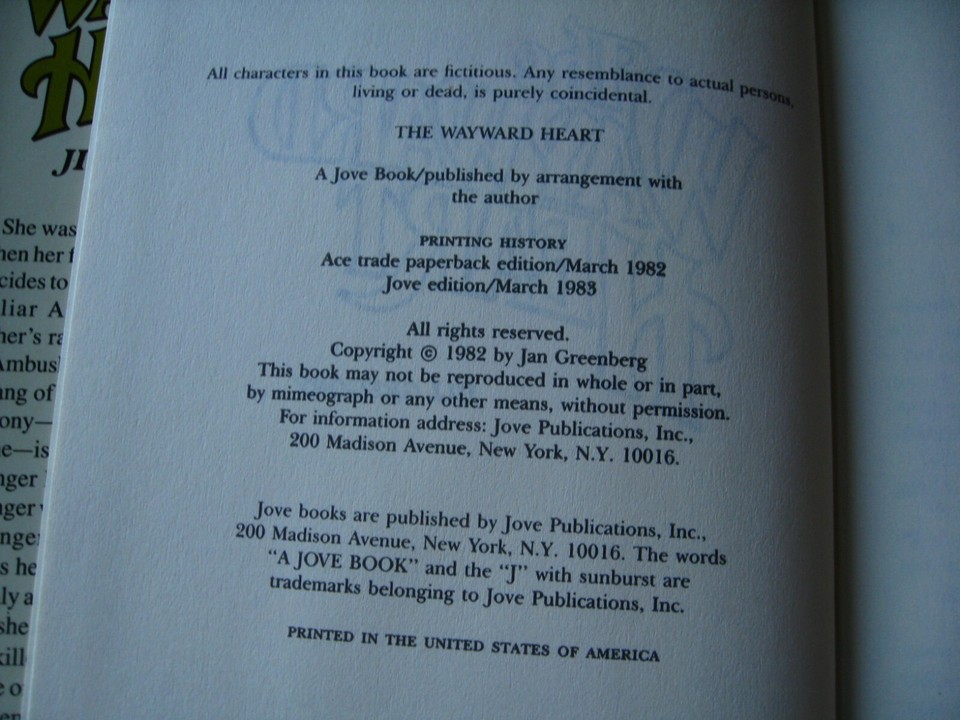 Jill Gregory - The Wayward Heart (Bryony Hill #1) - 1982 - hardcover | eBay