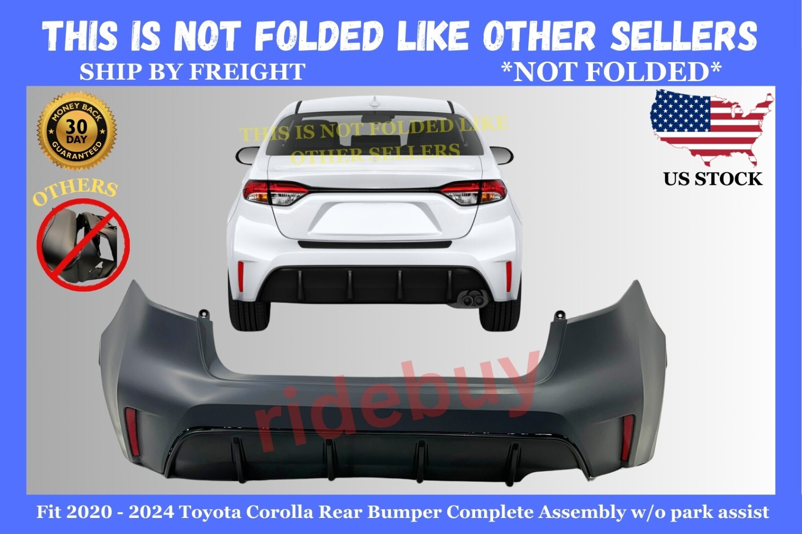 Fit 2020-2024 Toyota Corolla SE Rear Bumper Complete Assembly T1100353 ...