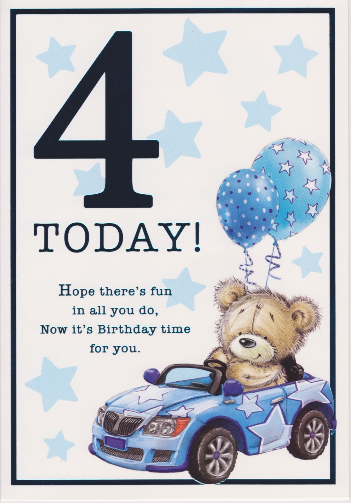 4th Birthday Card ~ Boy's 4th Birthday ~ Birthday Card ~ Various ...