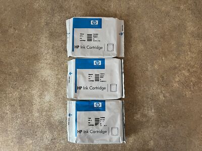 LOT OF 3 GENUINE HP 11 CYAN MAGENTA YELLOW INK SET C4836A C4837A C4838A ...