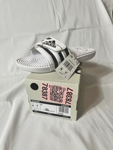 NEW - Adidas Slides White/Black - Men's Size 6/Women's Size 7 Adissage ...