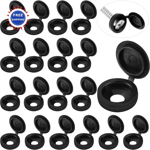 Screw Cover Caps Plastic Hinged Shutter 100 Pieces Hotop Fold Snap ...