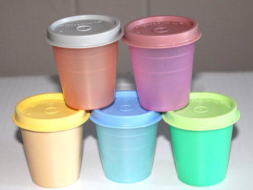 5 TUPPERWARE Small Mini Midget Storage Containers with Lids Multi-Color ...